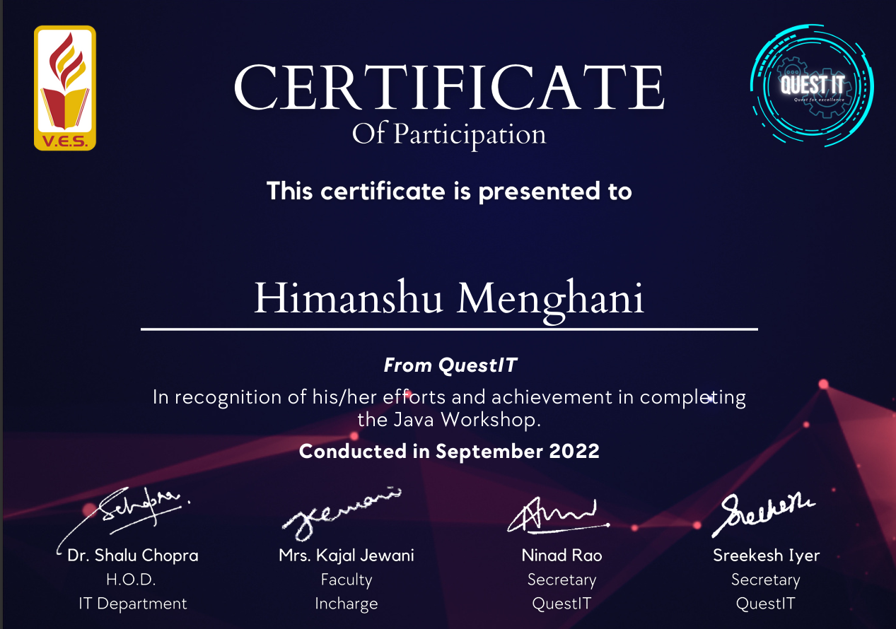 Himanshu's Portfolio Website