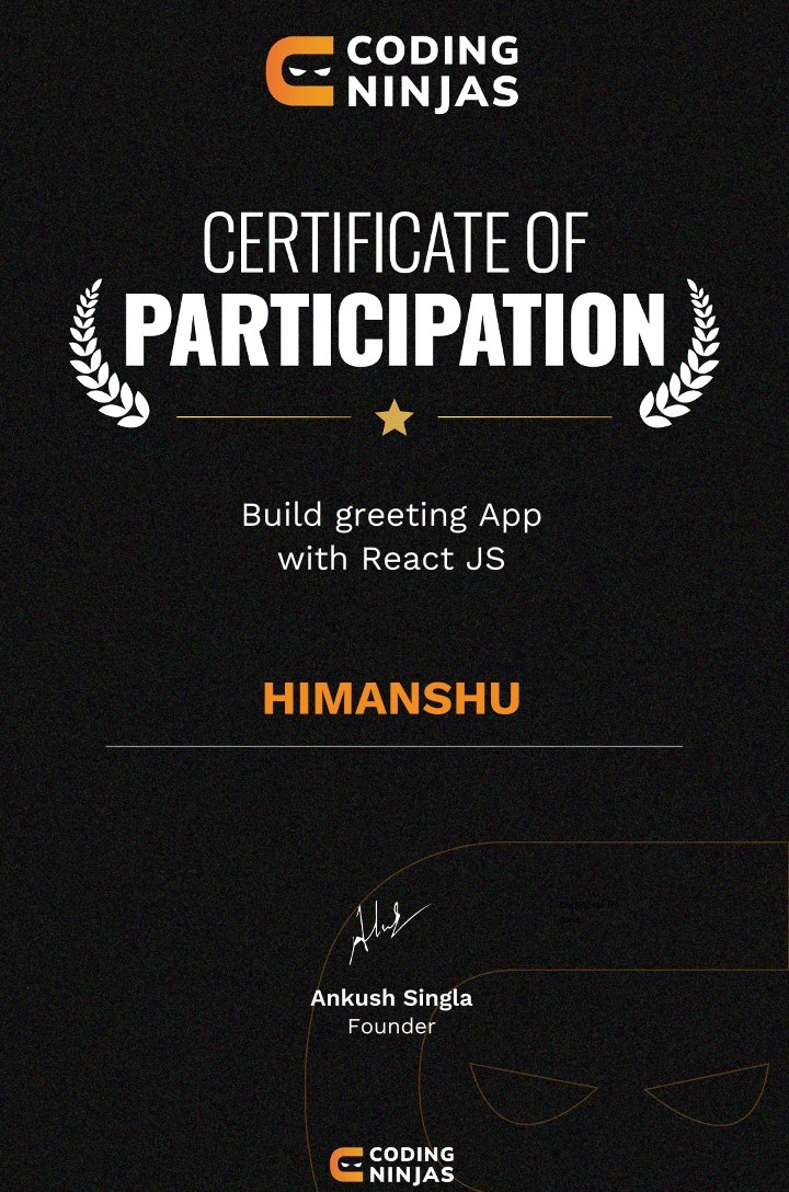 Himanshu's Portfolio Website